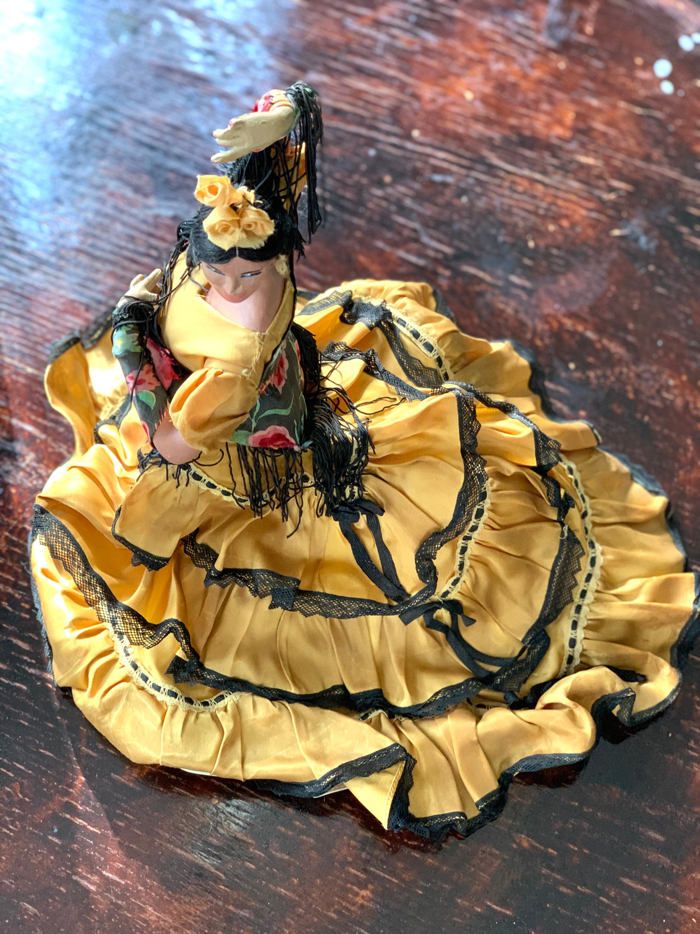 Antique/old Spanish Flamenco Dancer Doll, Spanish Senorita Vintage Doll ...