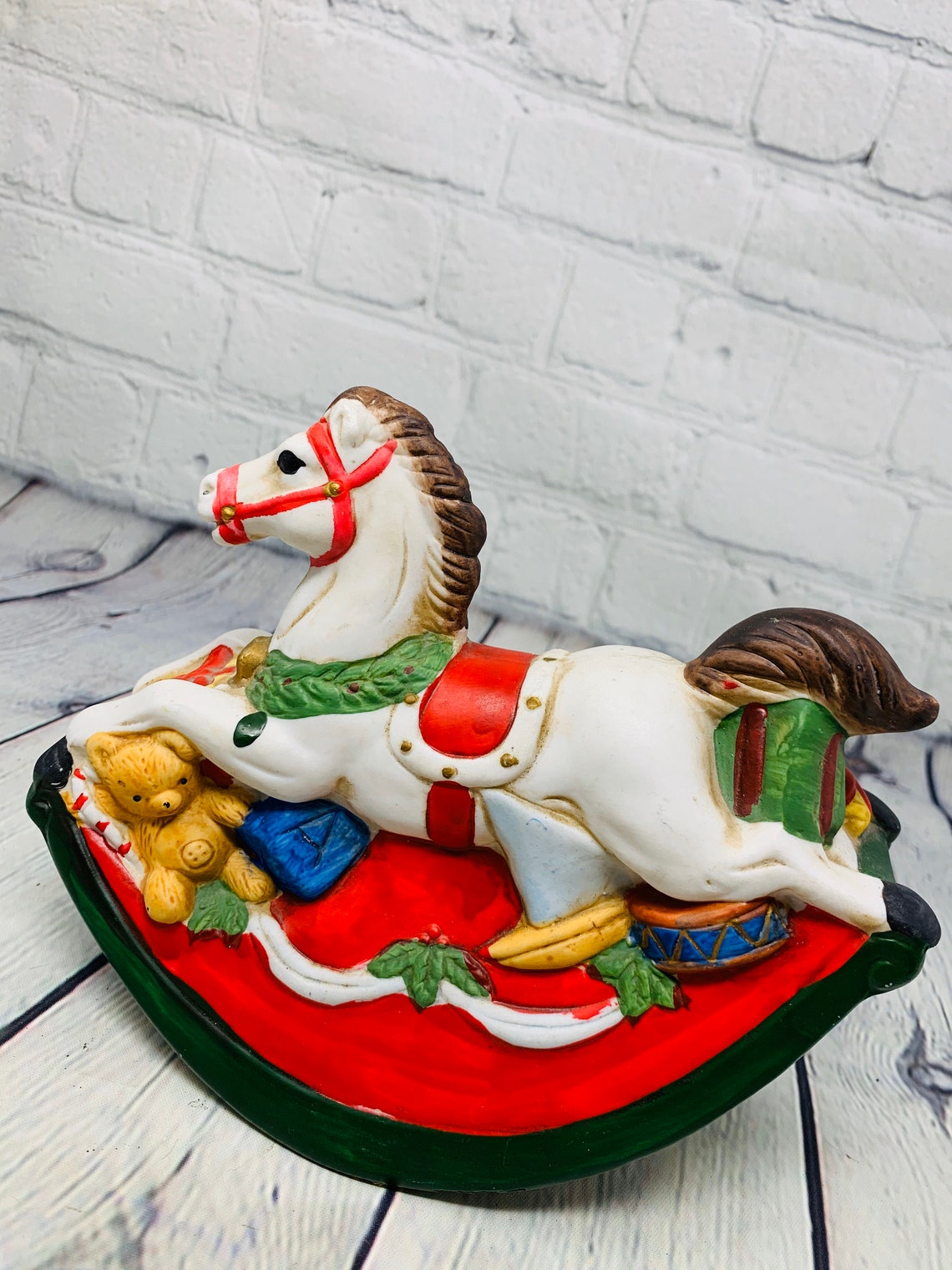 Musical Vintage Christmas Rocking Horse Christmas Decor - Etsy