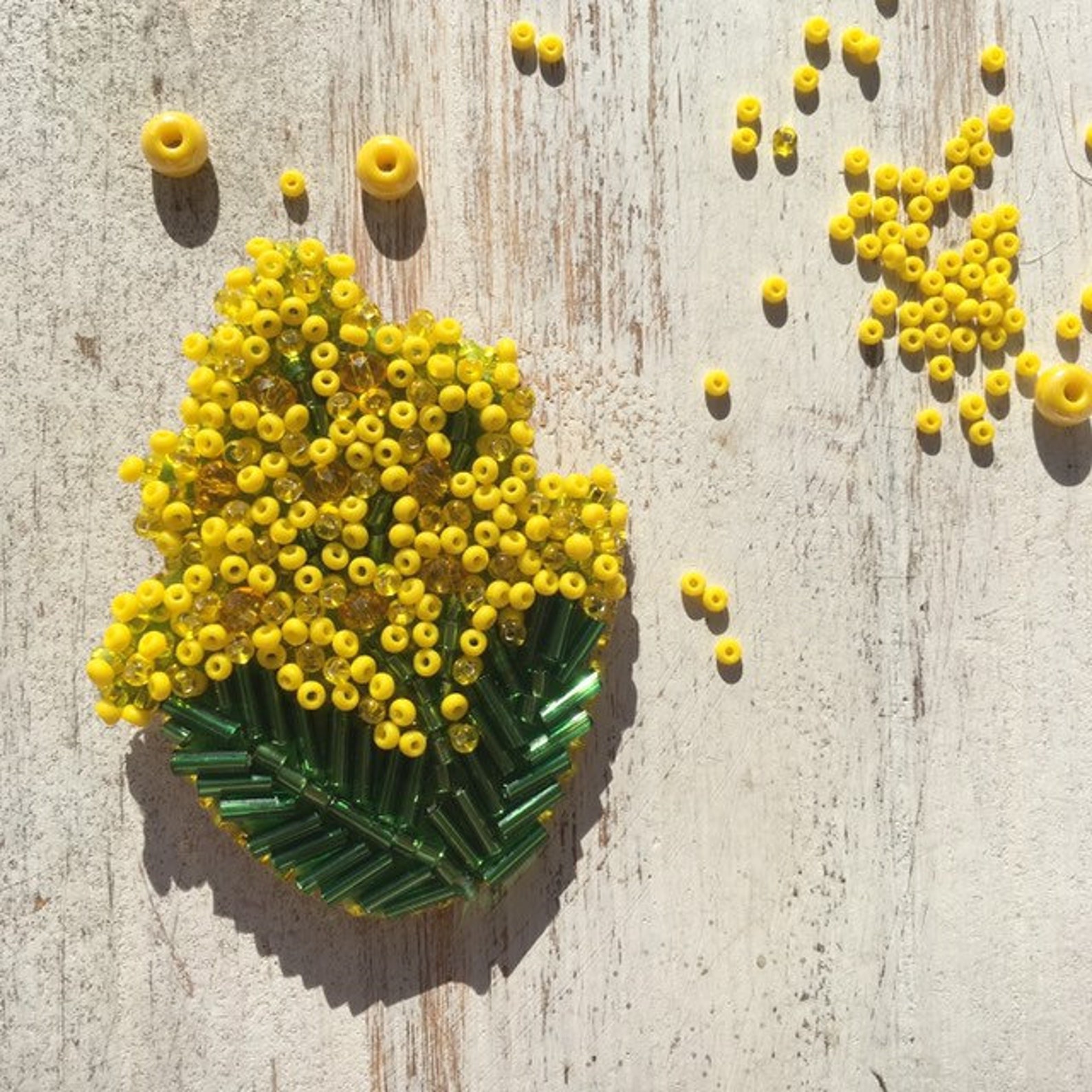 Mimosa Flower Pin, Flower Jewelry, Mimosas Pin, Yellow Brooch, Gift ...