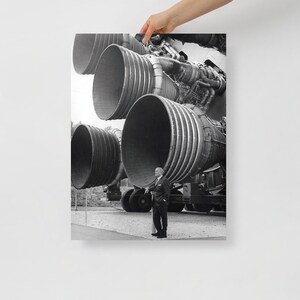 Saturn V Rocket Engine Poster: Wernher Von Braun, NASA Space Art - Etsy