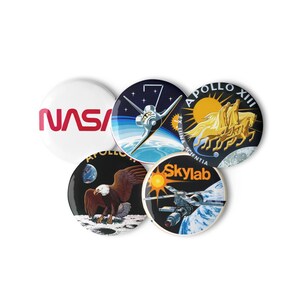 NASA Space Exploration Set of Pin Buttons | NASA Logo, Skylab ...