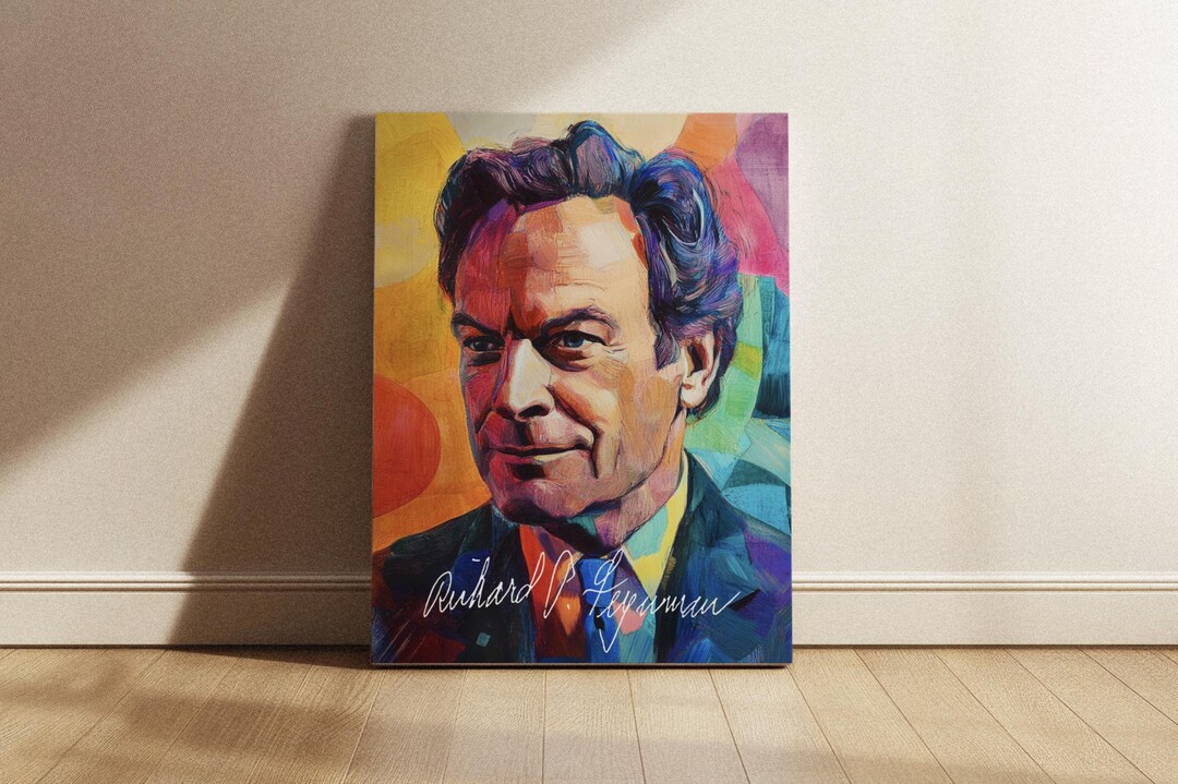 Richard Feynman Quantum Physics Nobel Prize Winner | Colorful Painting ...