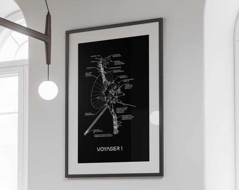 Voyager 1 Satellite Blueprint NASA Technical Specification Poster - Etsy