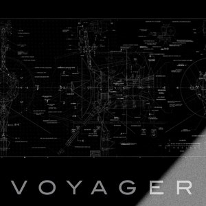 Voyager 1 Spacecraft Ultra Detailed Blueprint Poster | NASA & Carl ...