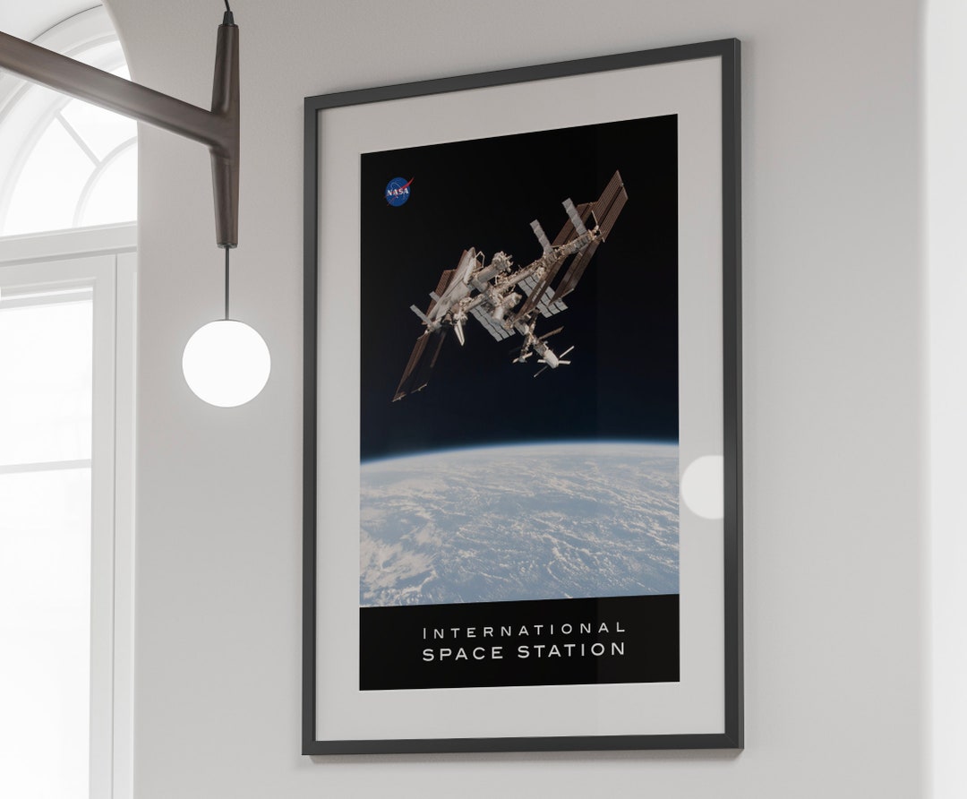 International Space Station Above Earth Poster | NASA Space Program ...