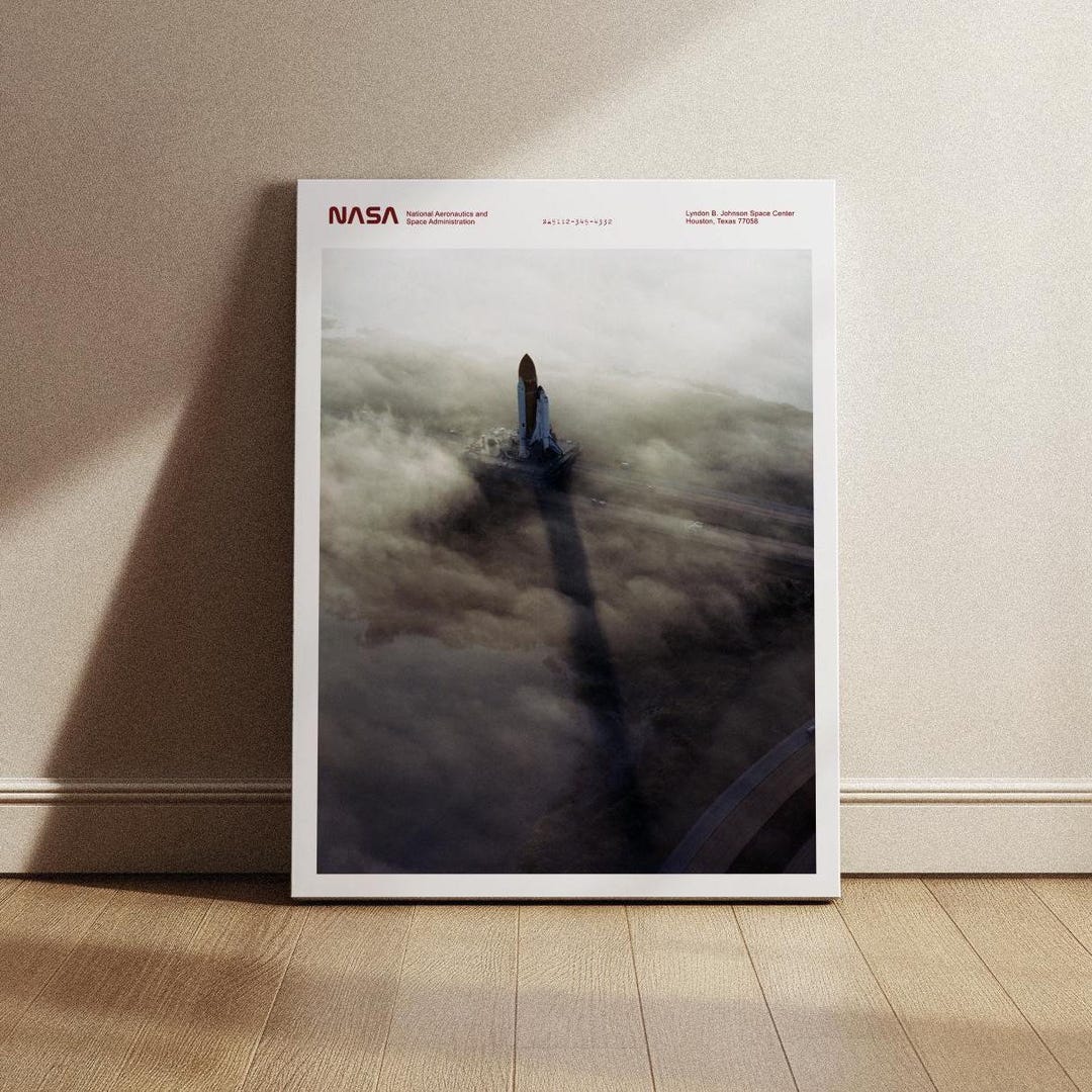 NASA Challenger Space Shuttle Launch Poster: Kennedy Space Center Photo ...
