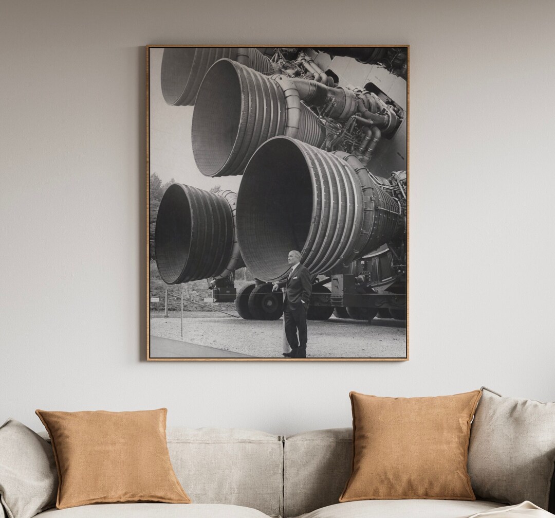 Saturn V Rocket Engine Poster: Wernher Von Braun, NASA Space Art - Etsy