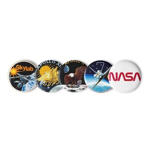 NASA Space Exploration Set of Pin Buttons | NASA Logo, Skylab ...