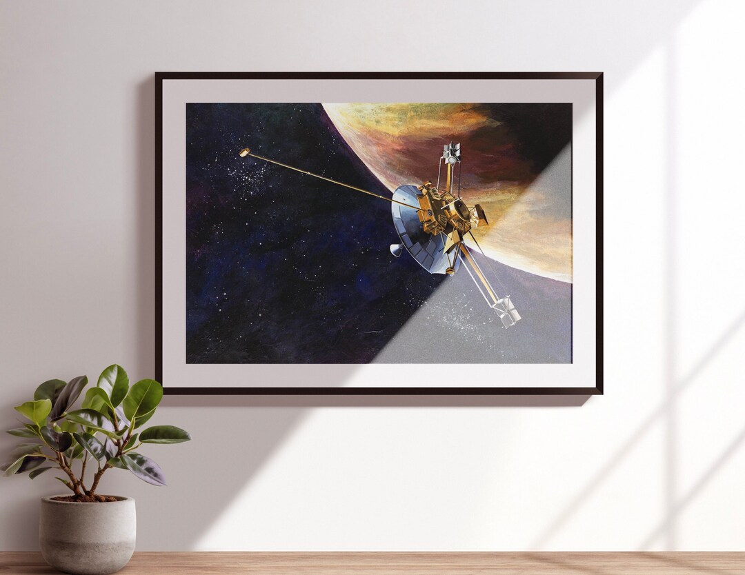 Pioneer 10 Satellite (voyager Predecessor) Painting Poster - Etsy