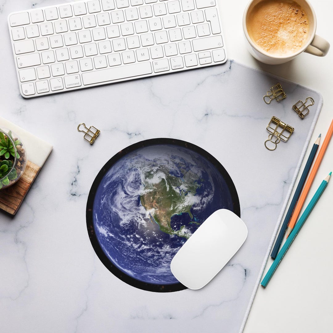 Planet Earth Solar System NASA Hubble Satellite Photo Round Mouse Pad ...