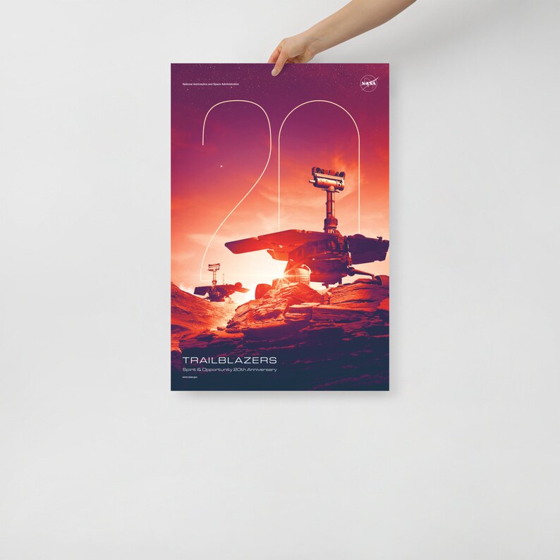 Mars Rover Spirit & Opportunity 20th Anniversary Trailblazers Poster - Etsy