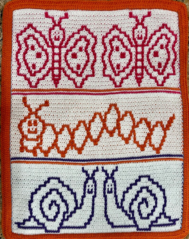 Flutterby Butterfly Mosaic Crochet Patterns - Charts Only - Etsy