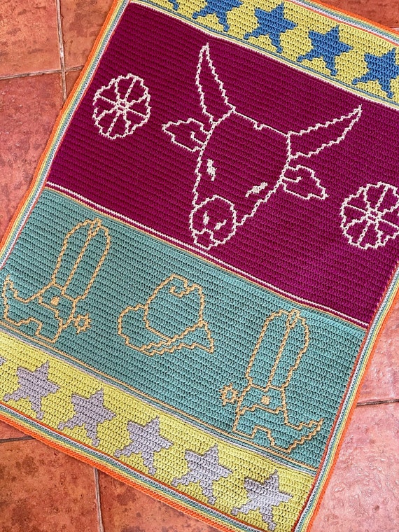 Way Out West Overlay Mosaic Crochet Patterns Charts Only - Etsy