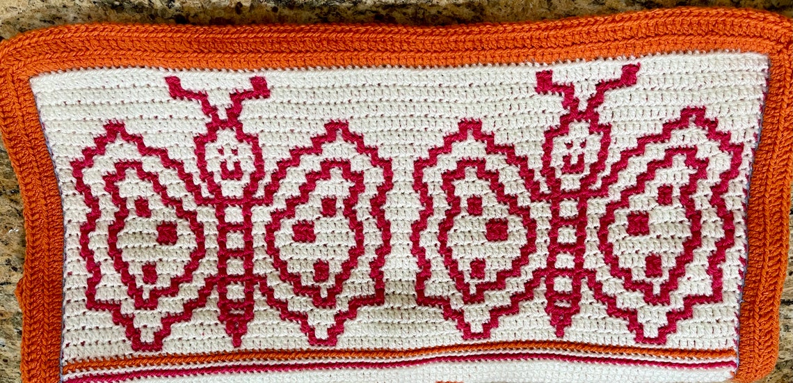 Flutterby Butterfly Mosaic Crochet Patterns Charts Only - Etsy