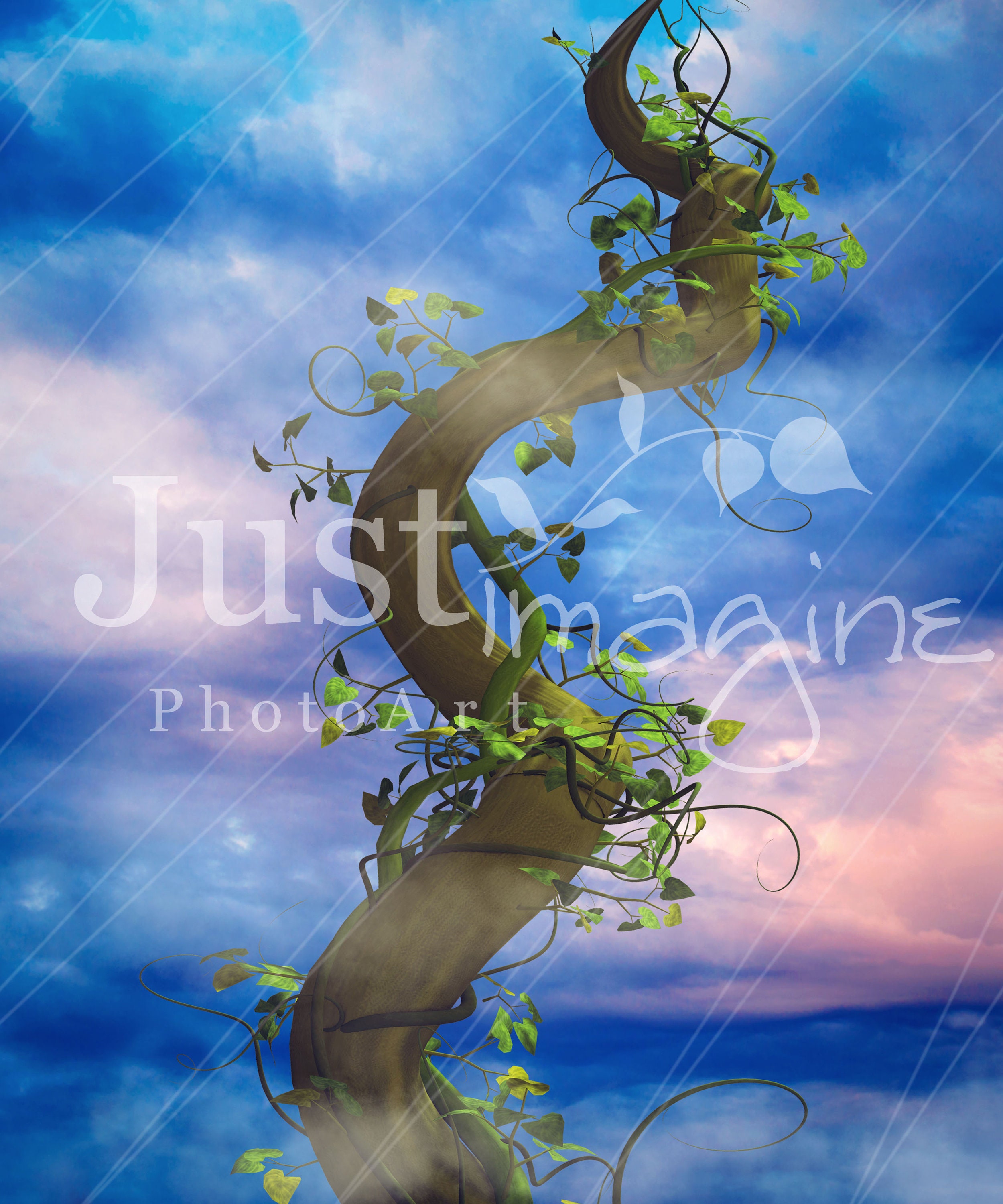 Beanstalk Digital Background, Beanstalk - Etsy