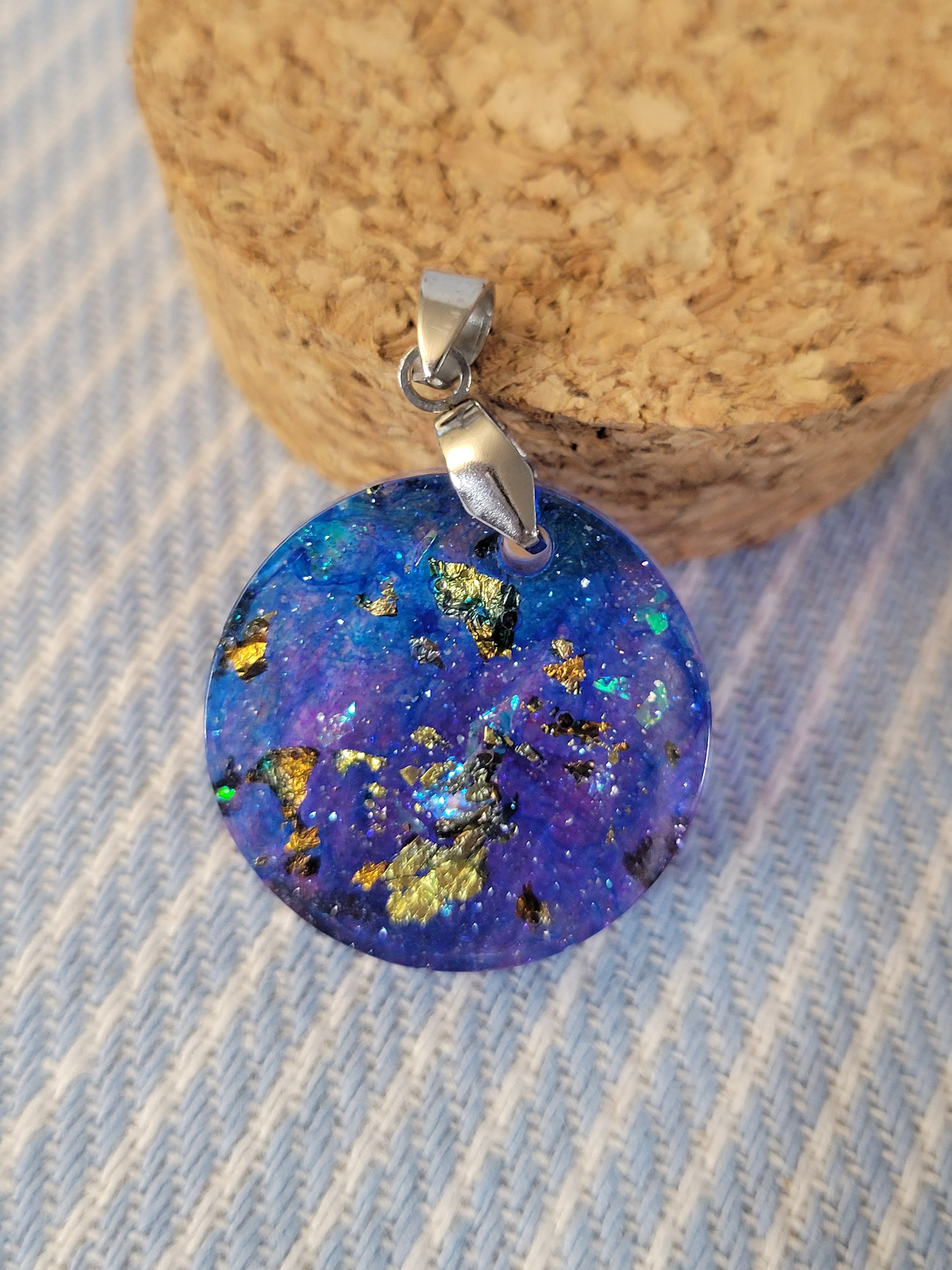 Shattered Gold in Space Pendant - Etsy UK