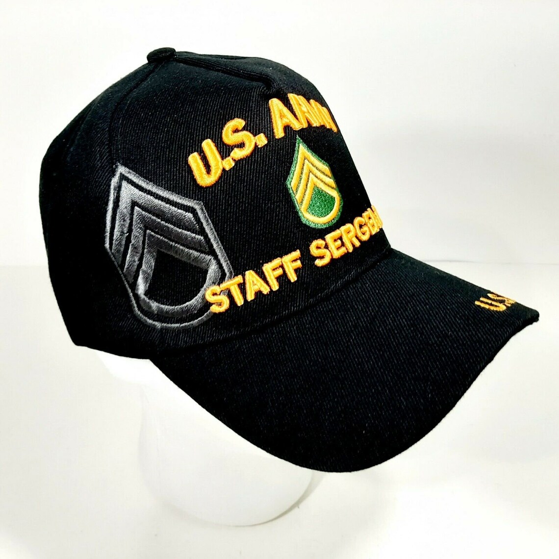 US Army Staff Sergeant Men's Ball Cap Hat Black | Etsy