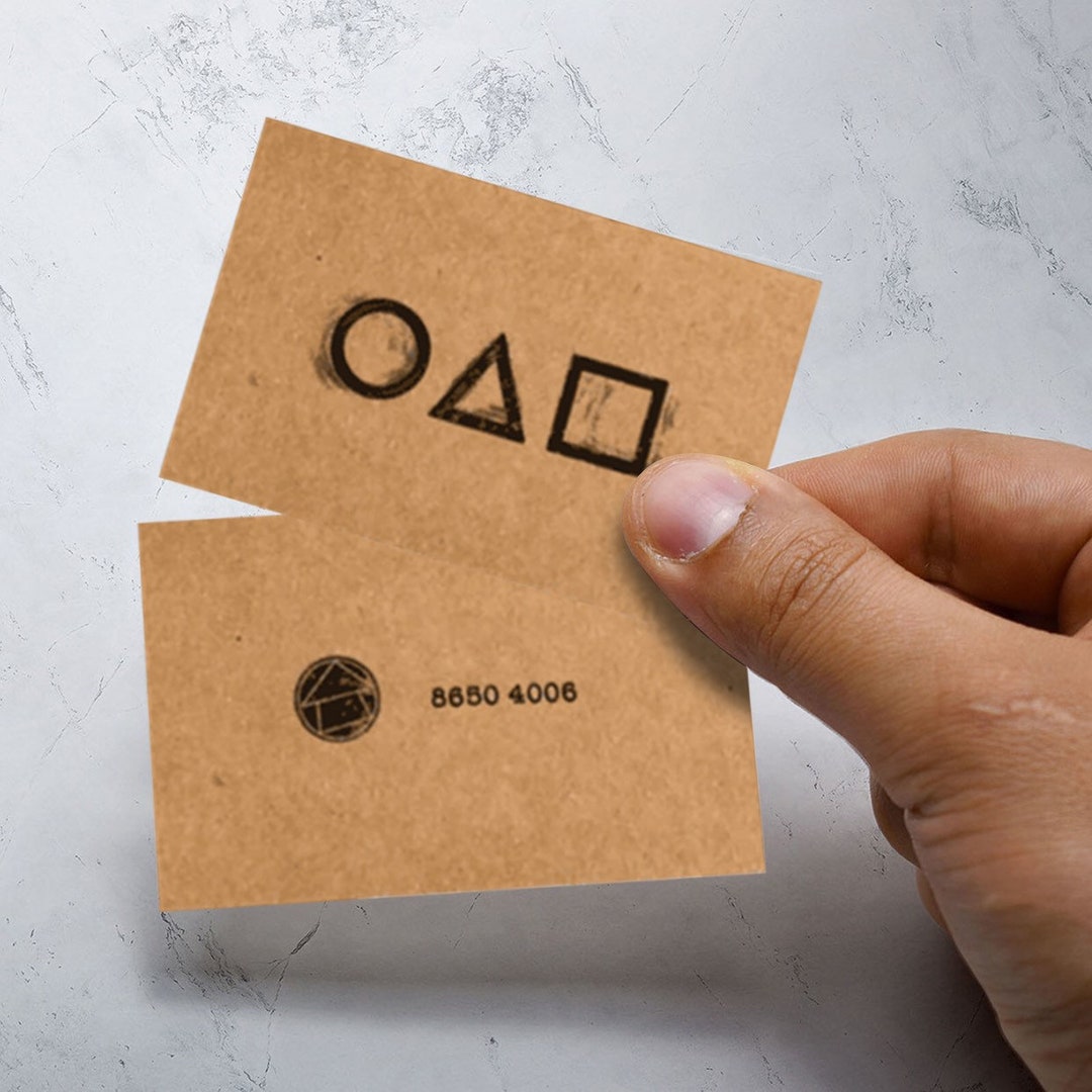 The Squid Game. Visiting Card From the Series the Squid Game - Etsy