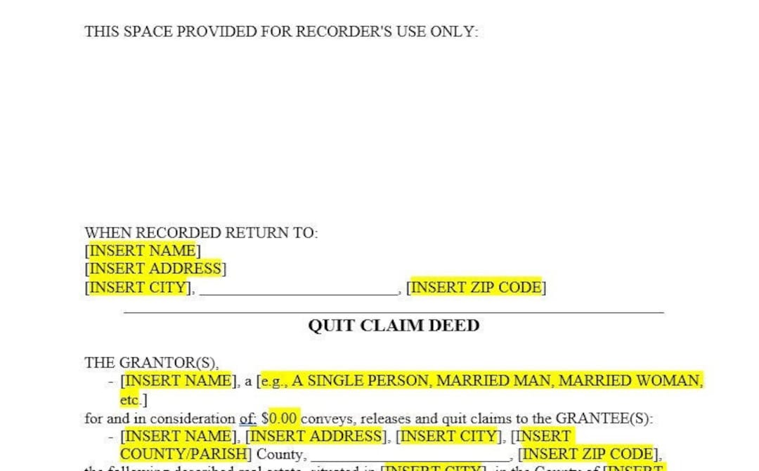 Kitsap County Quit Claim Deed at Jonathan Boas blog