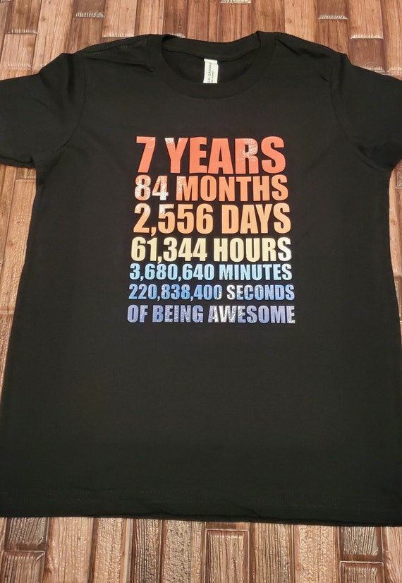 7th Birthday Shirt Turning 7 Birthday Shirt Happy 7th | Etsy