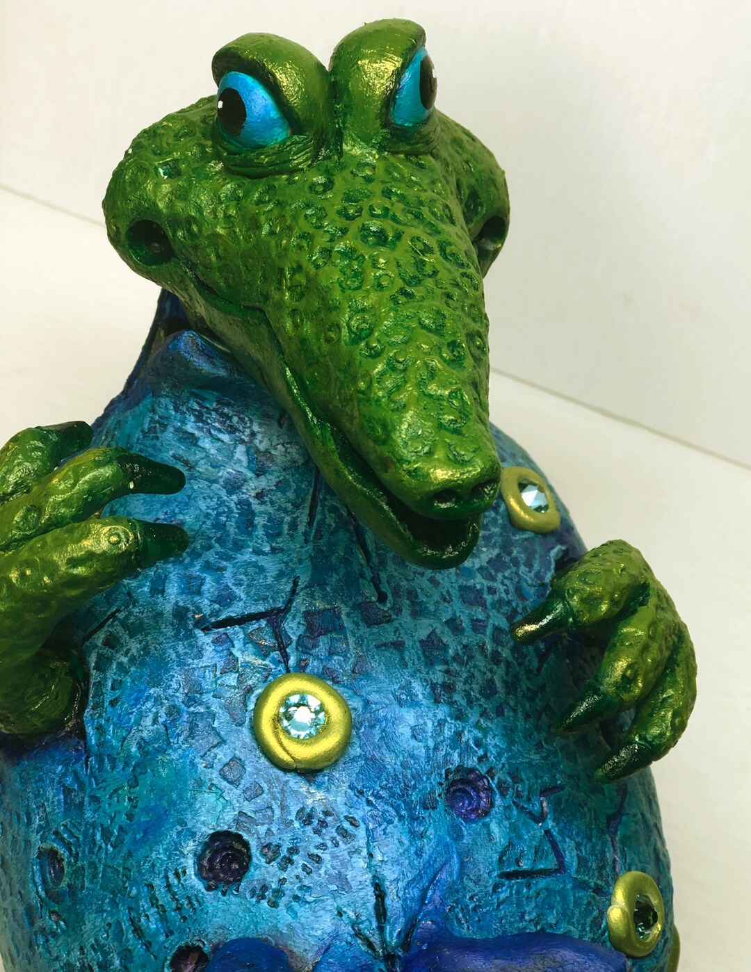 Whimsical Ceramic Sculpture - Gator Egg - Etsy