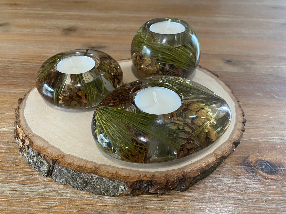 Epoxy Resin Tea Light Candle Holder - Etsy