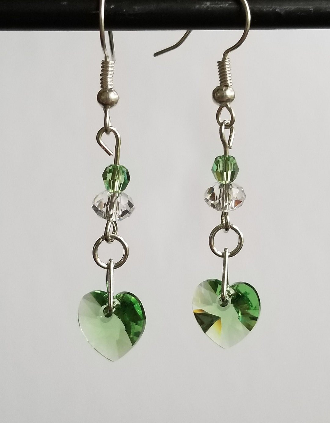 Swarovski Crystal Heart Drop Earrings - Etsy