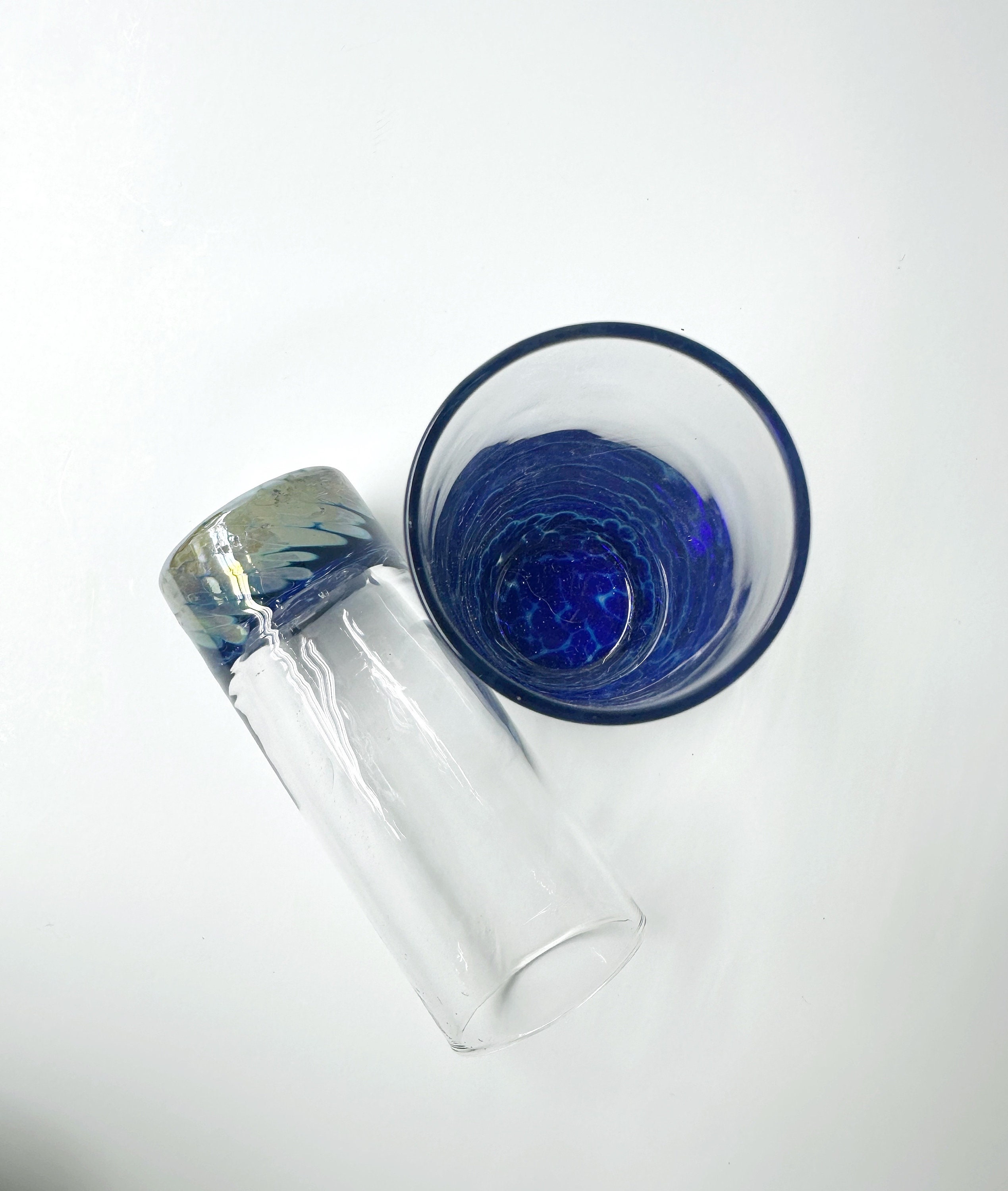 Iris Blue Bottom Shot Glass - Etsy