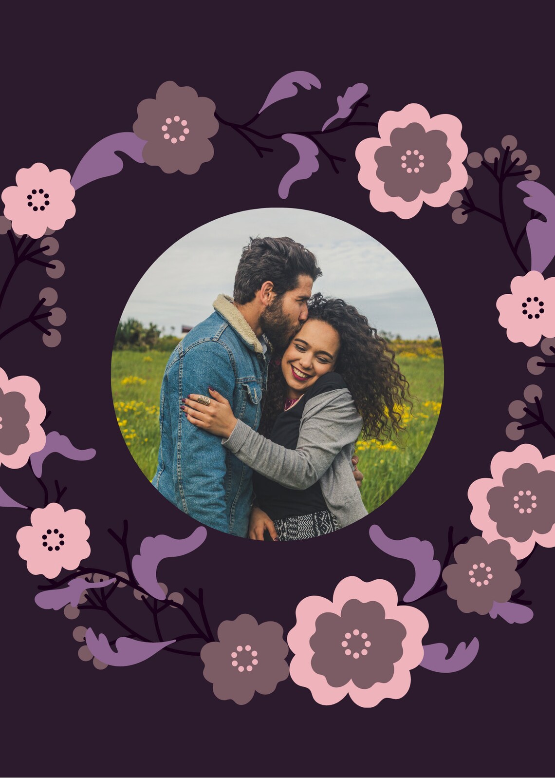 Autumn Wedding Save the Date Invitation Floral Flowers EDITABLE ...