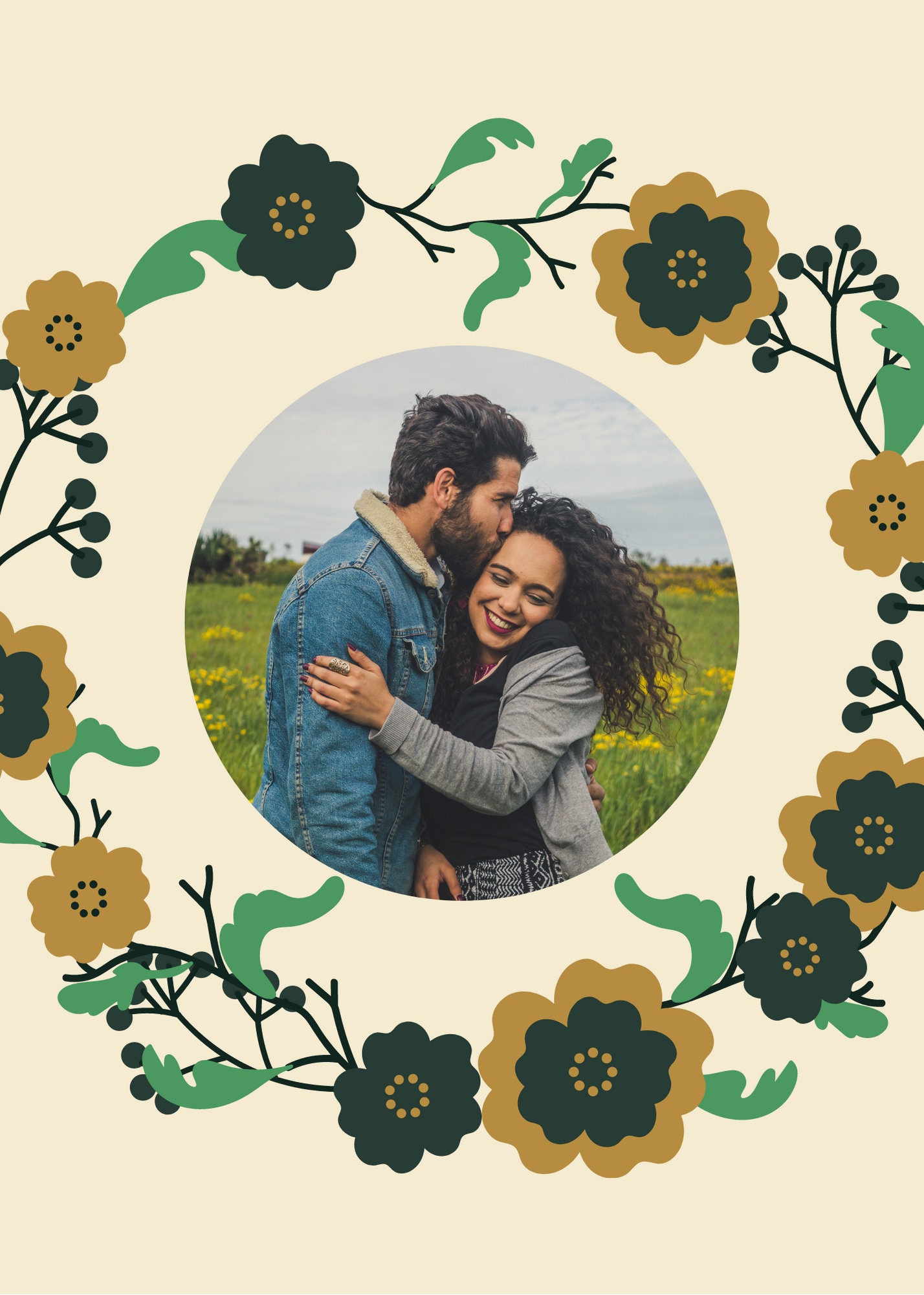 Autumn Wedding Save the Date Invitation Floral Flowers EDITABLE ...