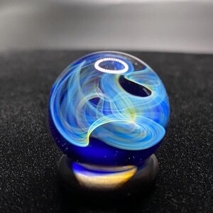 Borosilicate Glass Art Marble Silver Fume Spiral Galaxy Space Marble ...