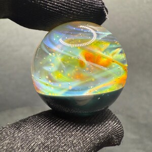 Borosilicate Glass Art Marble 1.02 Inch || Silver Fume Spiral || Galaxy ...