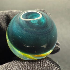 Borosilicate Glass Art Marble 1.02 Inch || Silver Fume Spiral || Galaxy ...