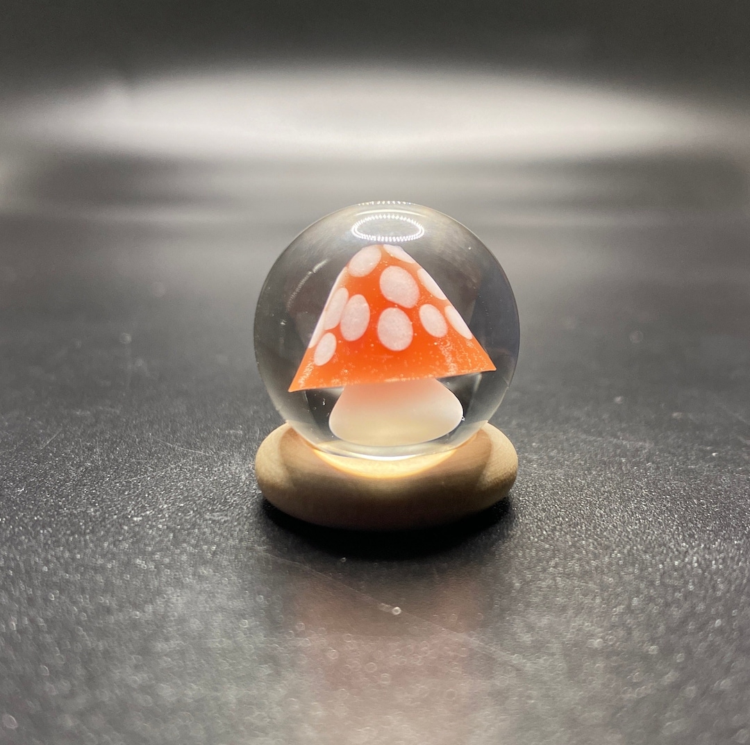 Magic Mushroom Marble Borosilicate Glass || Glass Art Marble ...