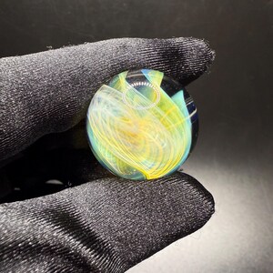 Borosilicate Glass Art Marble || Silver Fume Spiral || Galaxy Space ...