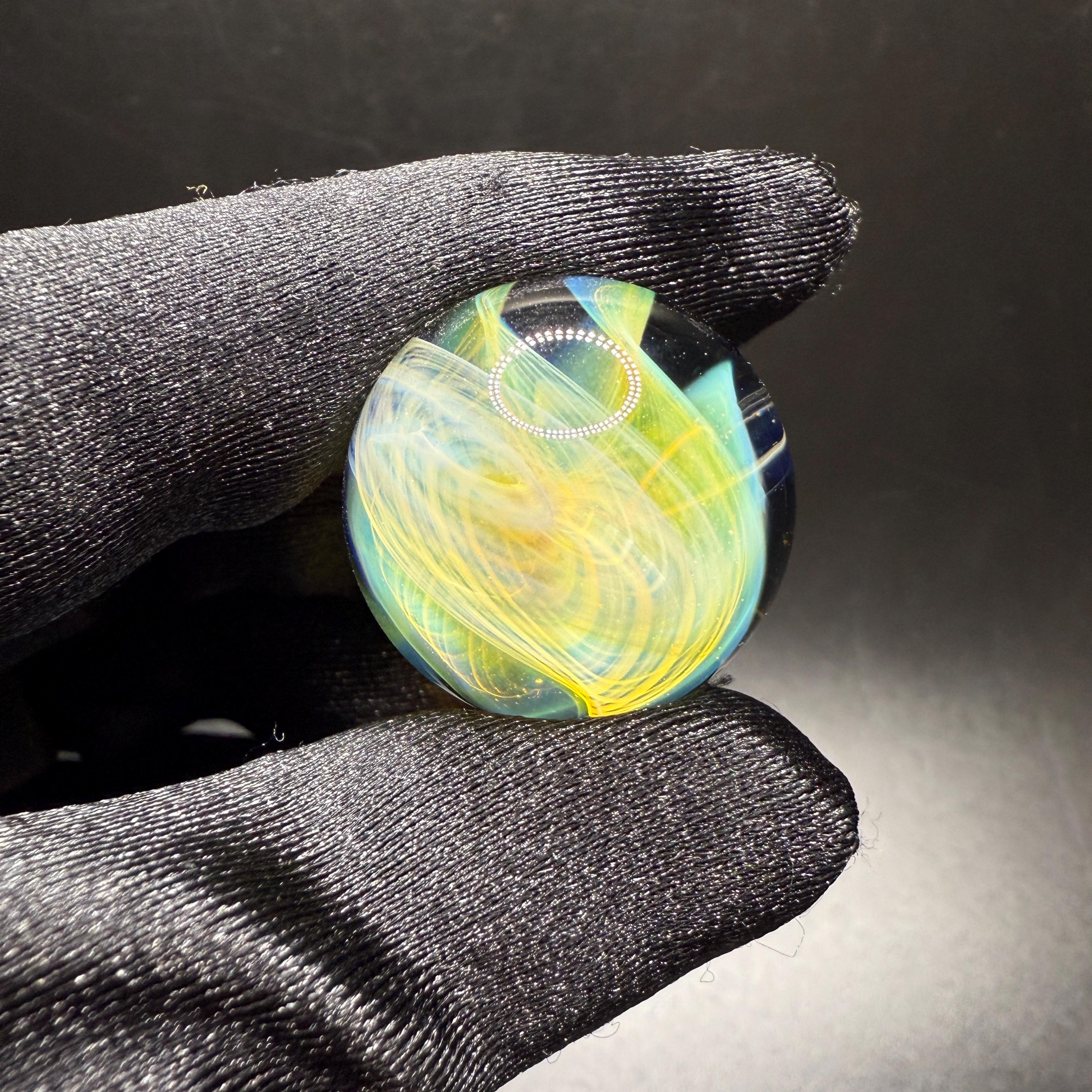 Silver Fume Borosilicate Glass Art Marble | Galaxy Heady Boro - Etsy