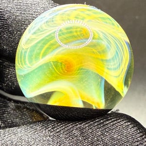 Borosilicate Glass Art Marble || Silver Fume Spiral || Galaxy Space ...