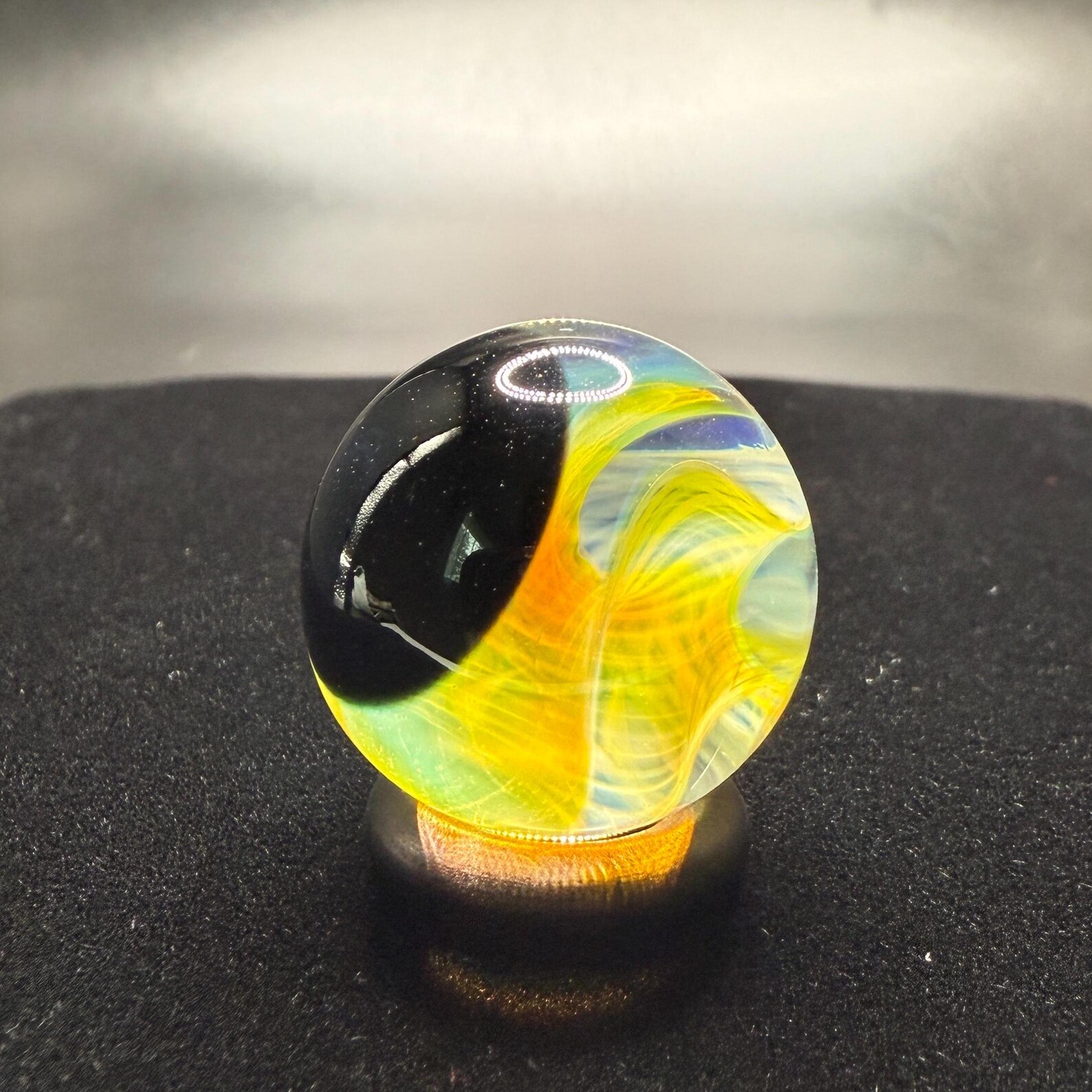 Silver Fume Borosilicate Glass Art Marble | Galaxy Heady Boro - Etsy