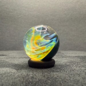 Borosilicate Glass Art Marble 1.02 Inch || Silver Fume Spiral || Galaxy ...