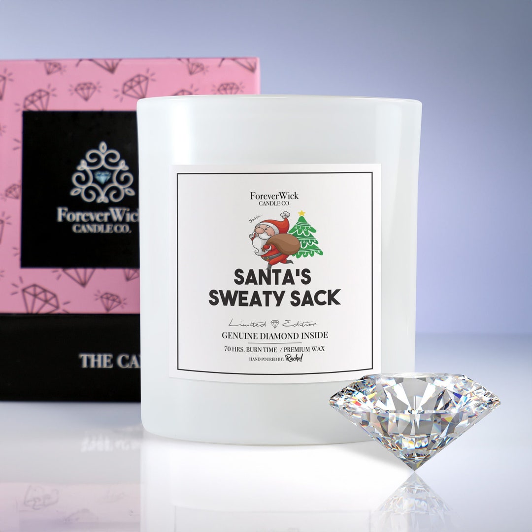 Santa's Sweaty Sack Diamond Candle - Etsy