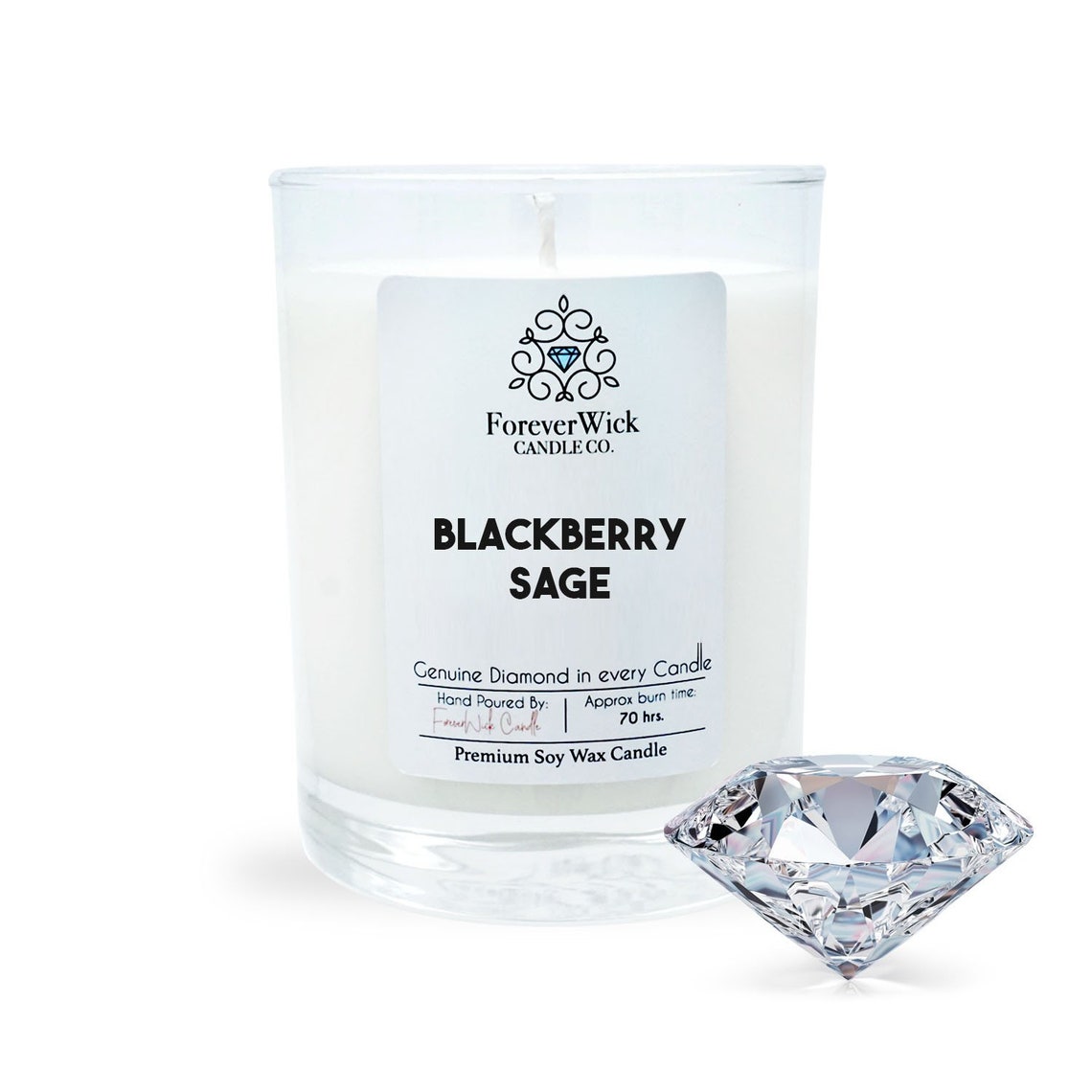 Blackberry Sage Diamond Candle | Etsy