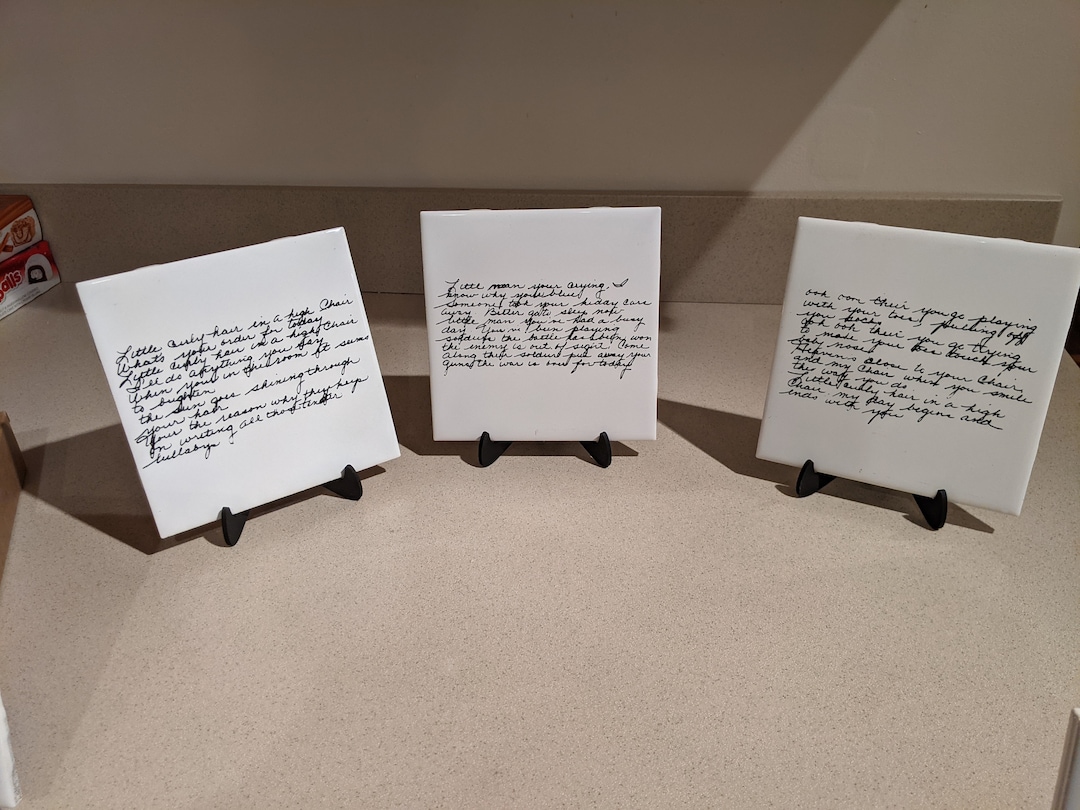 Laser Engraved Handwriting on Tile- Custom and Personalized - Etsy