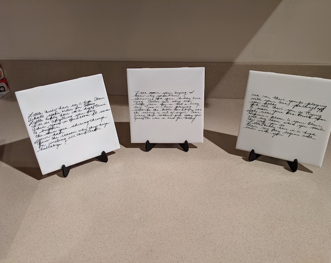 Laser Engraved Handwriting on Tile- Custom and Personalized - Etsy