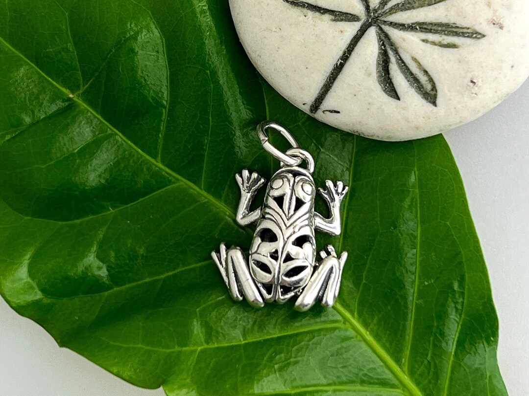 3D Articulated Sterling Silver Frog Pendant/ Silver Frog With - Etsy