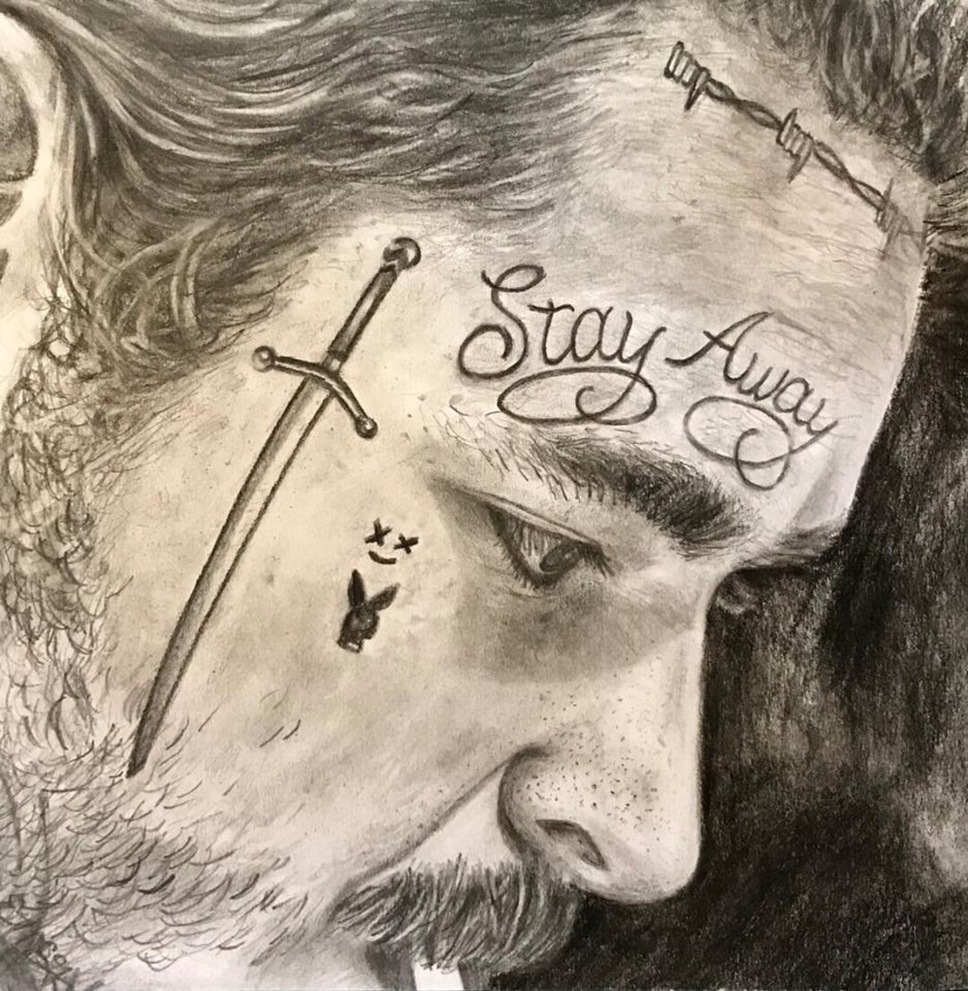 Original Post Malone Drawing - Etsy