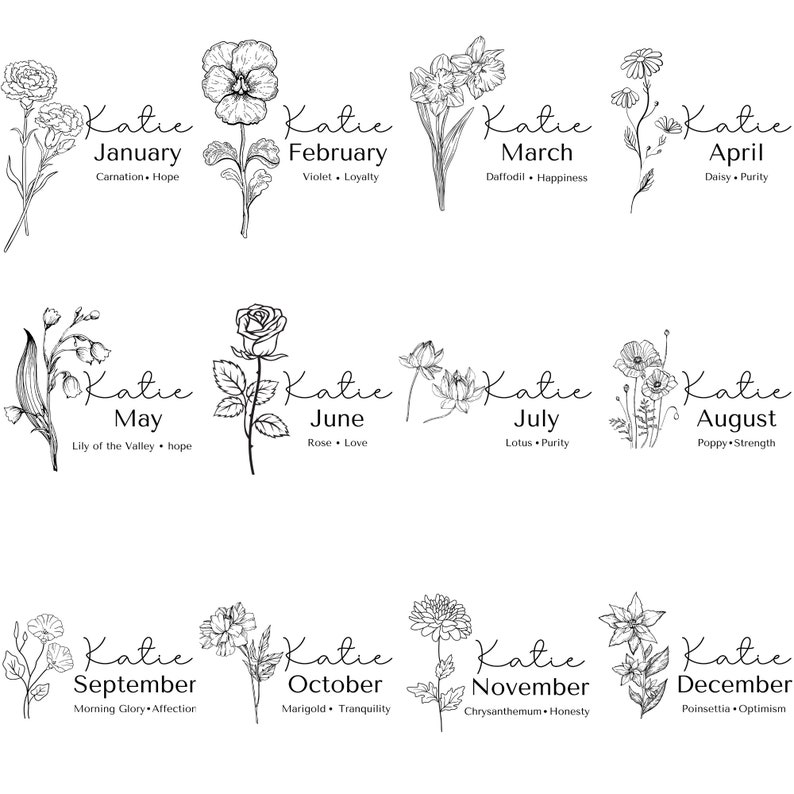 Personalized Birth Month Flower Candle Custom Candle Housewarming