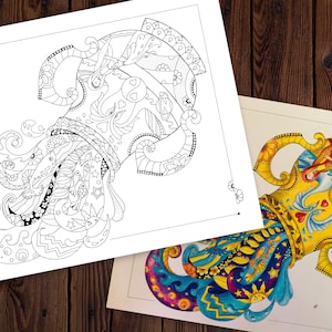 Aquarius Coloring Page - Etsy