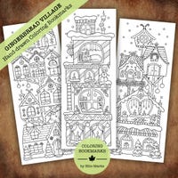 Winter Coloring Bookmark, Color Your Own Bookmarks, Christmas Activity ...