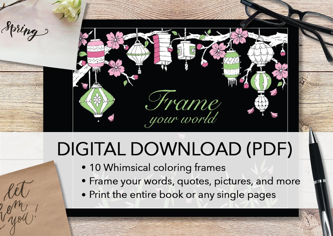 Frame Your World Coloring Book - Print at Home - Etsy