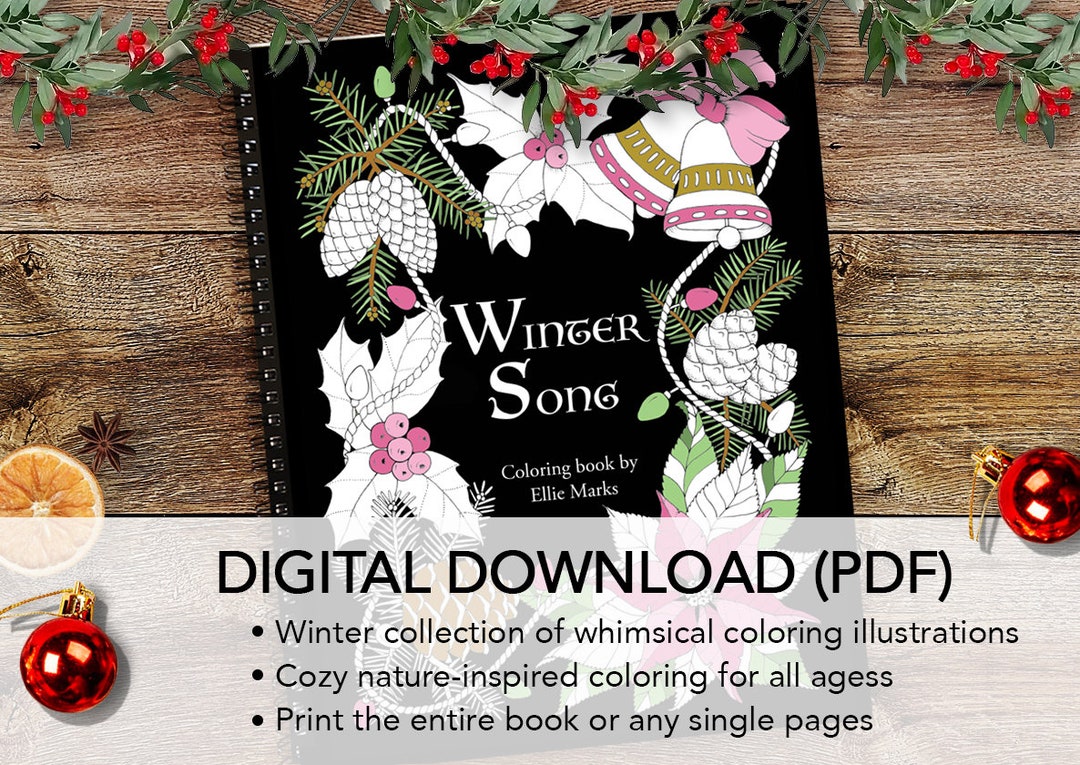 Winter Song Coloring Book - Print at Home - Etsy